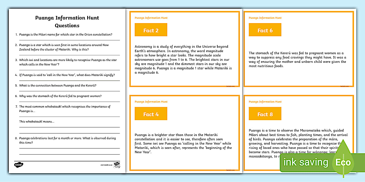 Puanga Scavenger Hunt (Teacher-Made) - Twinkl