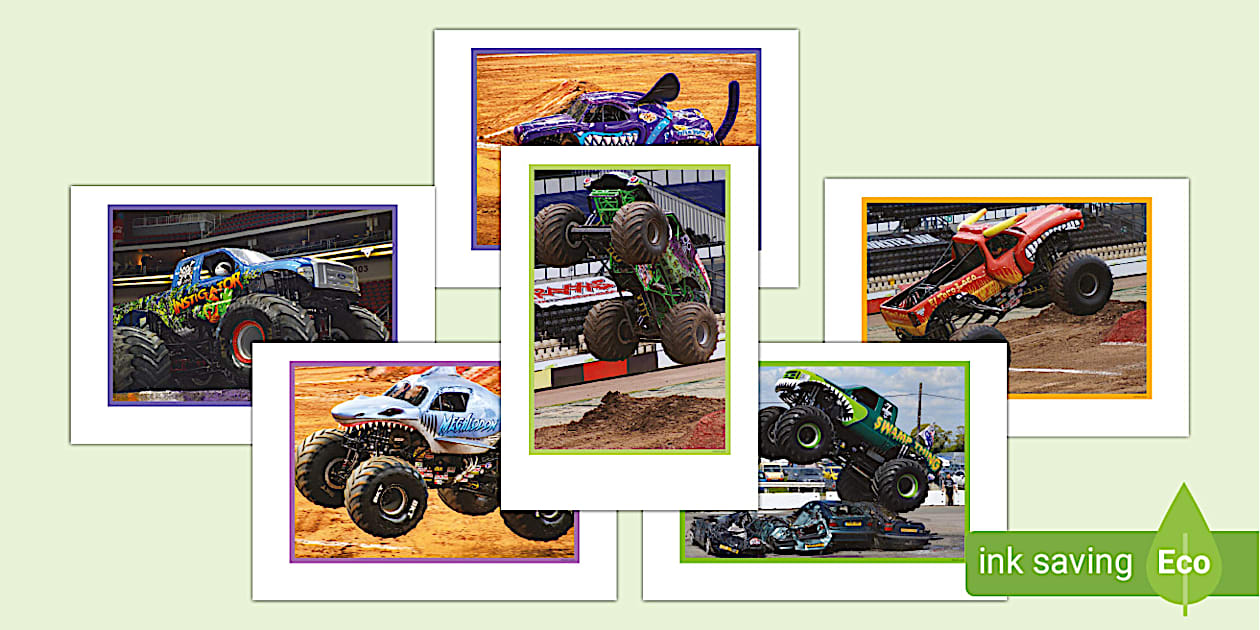 Monster Trucks Photo Pack, Monster Trucks - Twinkl