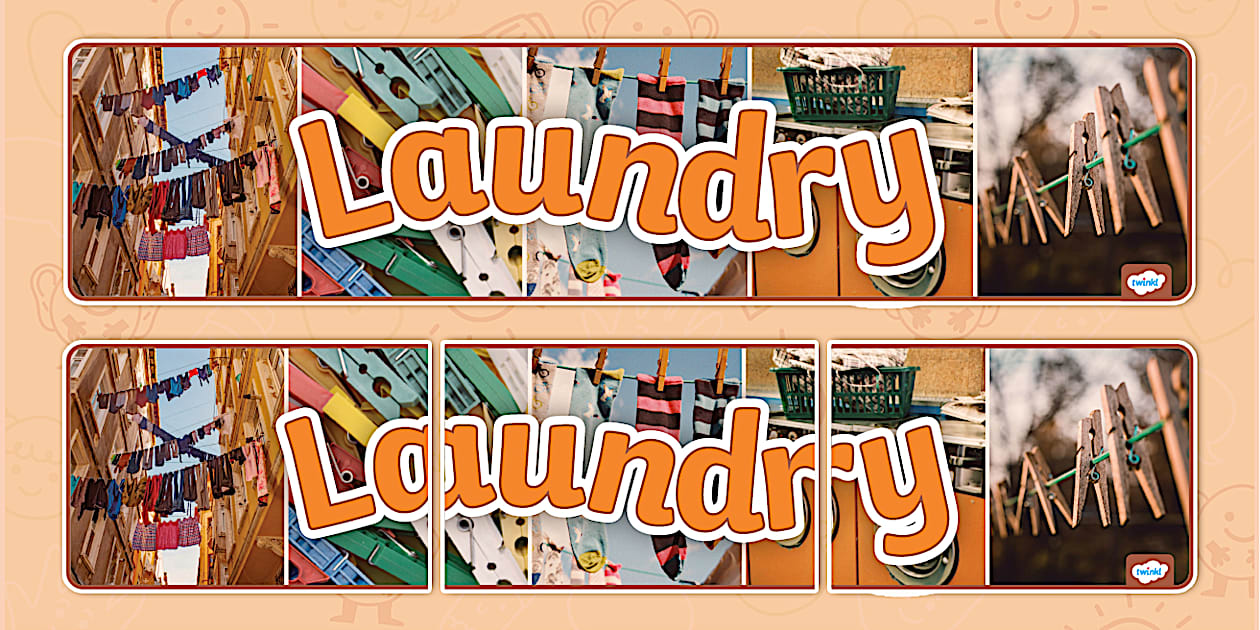 Laundry Photo Display Banner (Teacher-Made) - Twinkl