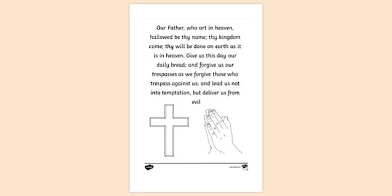 The Lord's Prayer Colouring Page| Colouring Sheets - Twinkl