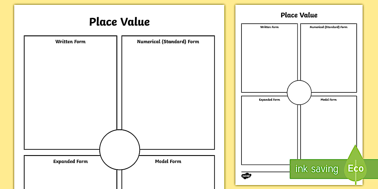 Editable Place Value Worksheet - Twinkl