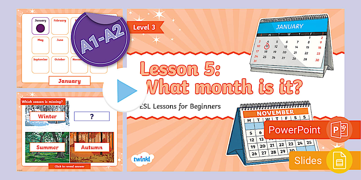 ESL Curriculum Level 3, Lesson 5 (teacher made) - Twinkl