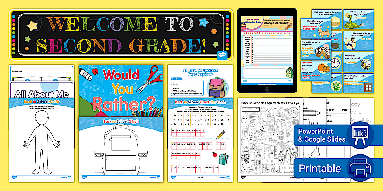 Second Grade First Week of School Activity Pack