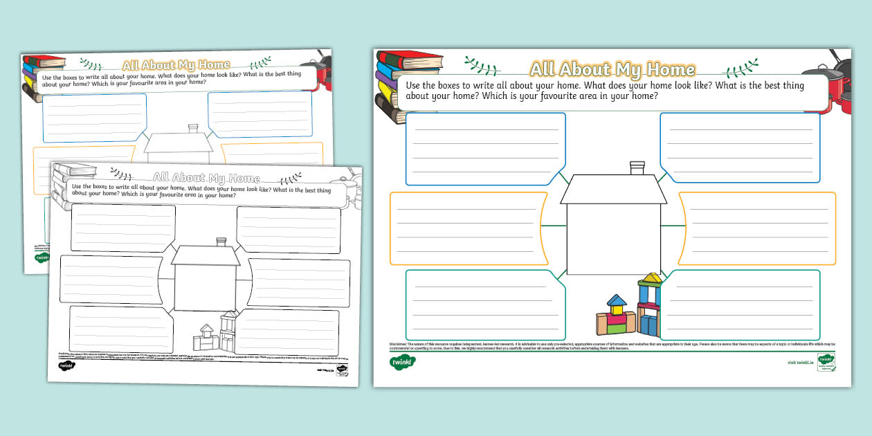 All About My Home Mind Map - Twinkl Ireland (teacher made)