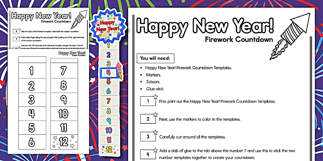 Engaging New Year's Eve Craft for Kids | Twinkl USA - Twinkl