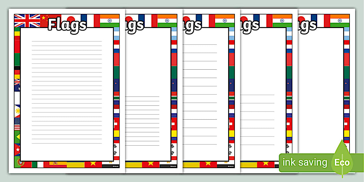 Flag Poem Writing Frame (Teacher-Made) - Twinkl