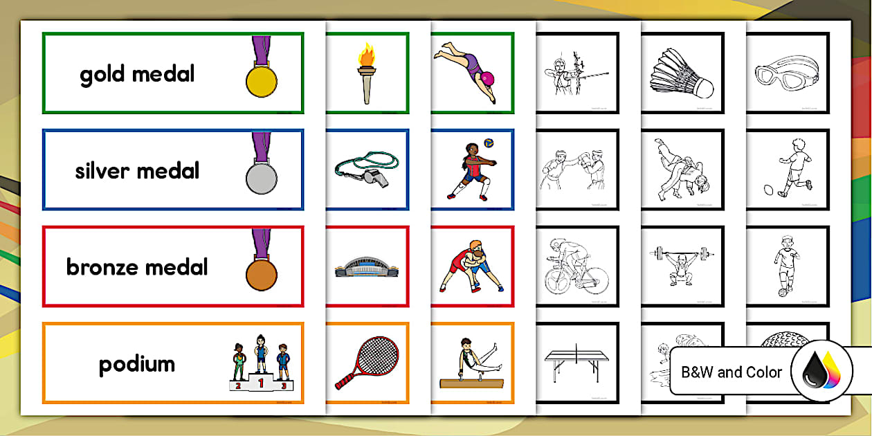 Olympics Related Words | Word Cards for Kids | Twinkl USA