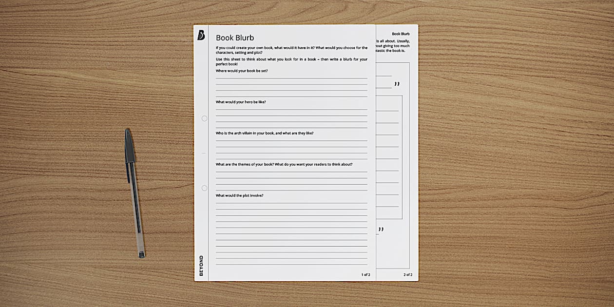 How to Write a Blurb | KS3 English Activities | Beyond