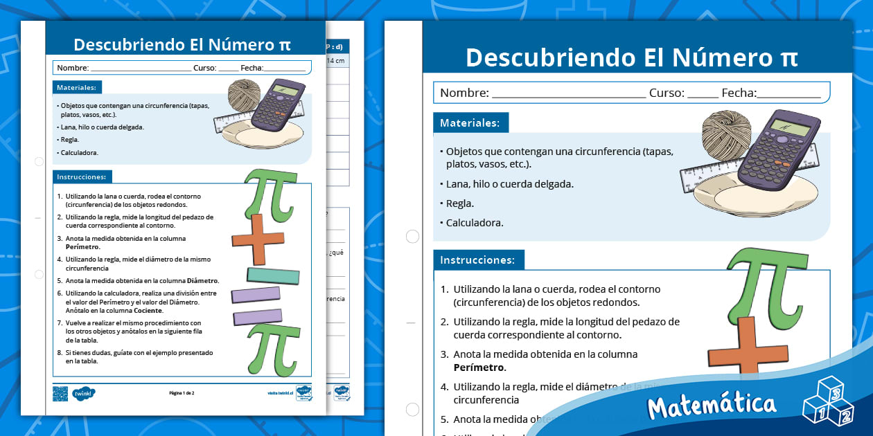 Guía de Trabajo | El Número Pi | 7° básico | Matemáticas