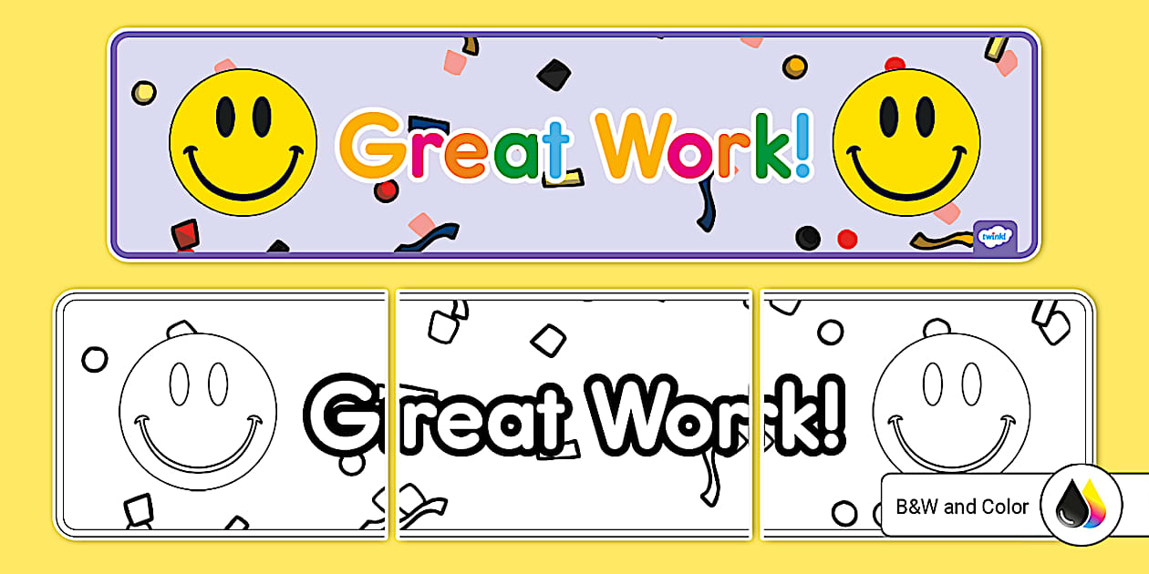 Great Work! Banner (teacher made) - Twinkl