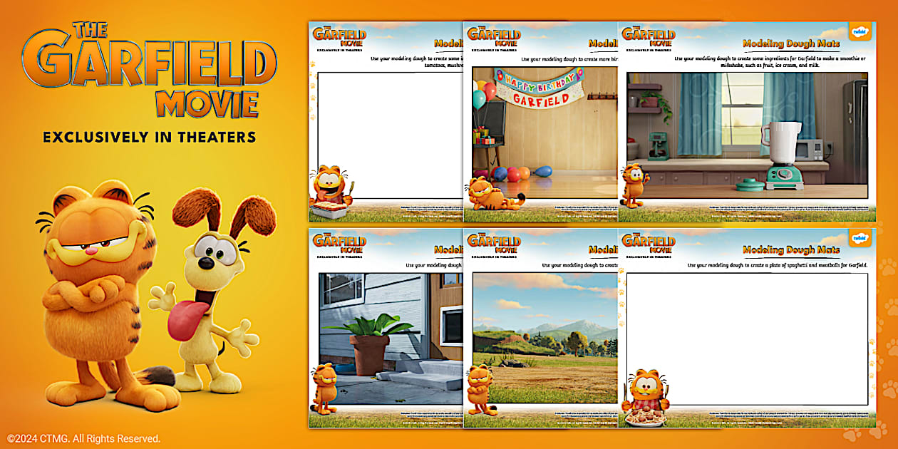 FREE! - Garfield: Modeling Dough Mats (Teacher-Made)