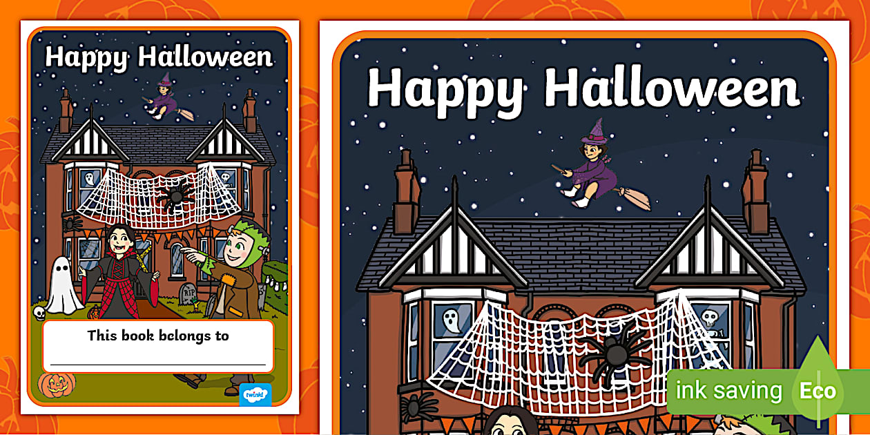 Halloween Themed Book Cover (teacher made) - Twinkl