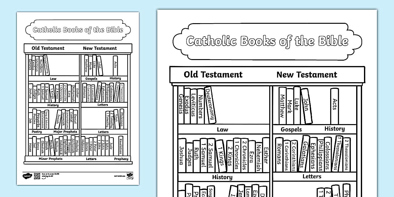Books Of the Bible Colouring Page (teacher made) - Twinkl