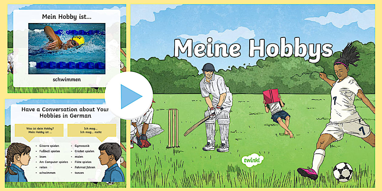 Hobbies in German - Hobbies PowerPoint - Resources - Twinkl