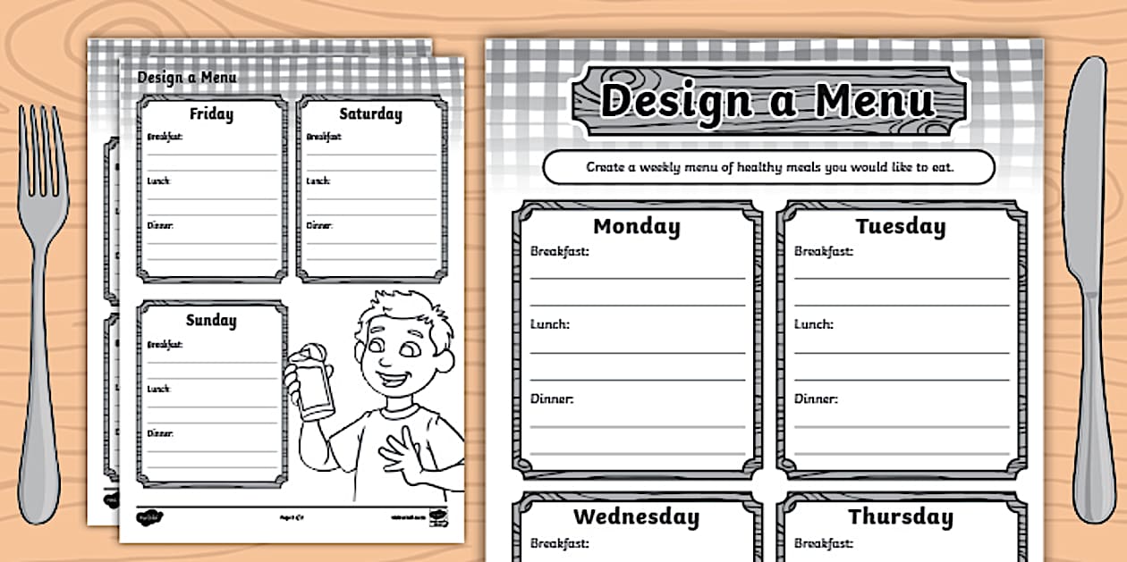 What We Need to Live - Menu (teacher made) - Twinkl