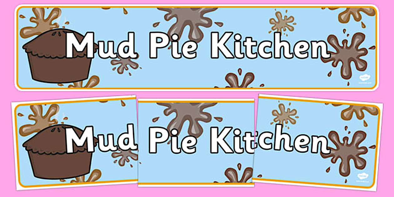 Dyslexic Mud Pie Kitchen Role Play Banner - Twinkl