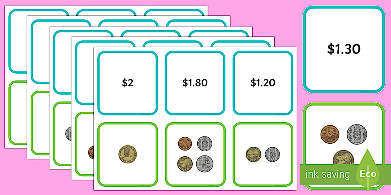 New Zealand up to $2 Matching Cards (teacher made) - Twinkl