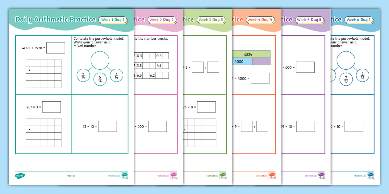 👉 Year 4 Summer 1 Daily Arithmetic Practice Pack - Twinkl