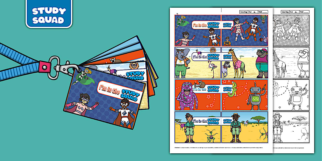 KS1 I'm In The Study Squad Lanyard (teacher made) - Twinkl