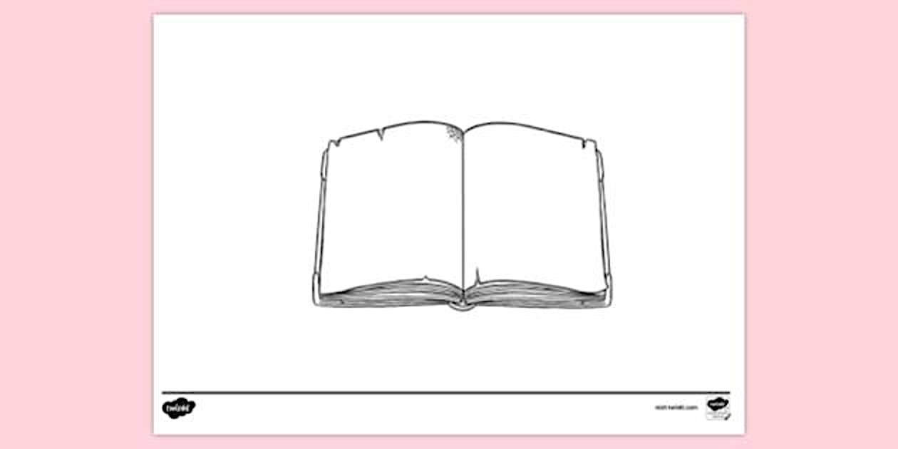 Spell Book Colouring Sheet | Colouring Sheets (teacher made)