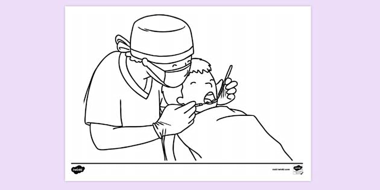 Dental Care Colouring Page | Colouring Sheets (teacher made)