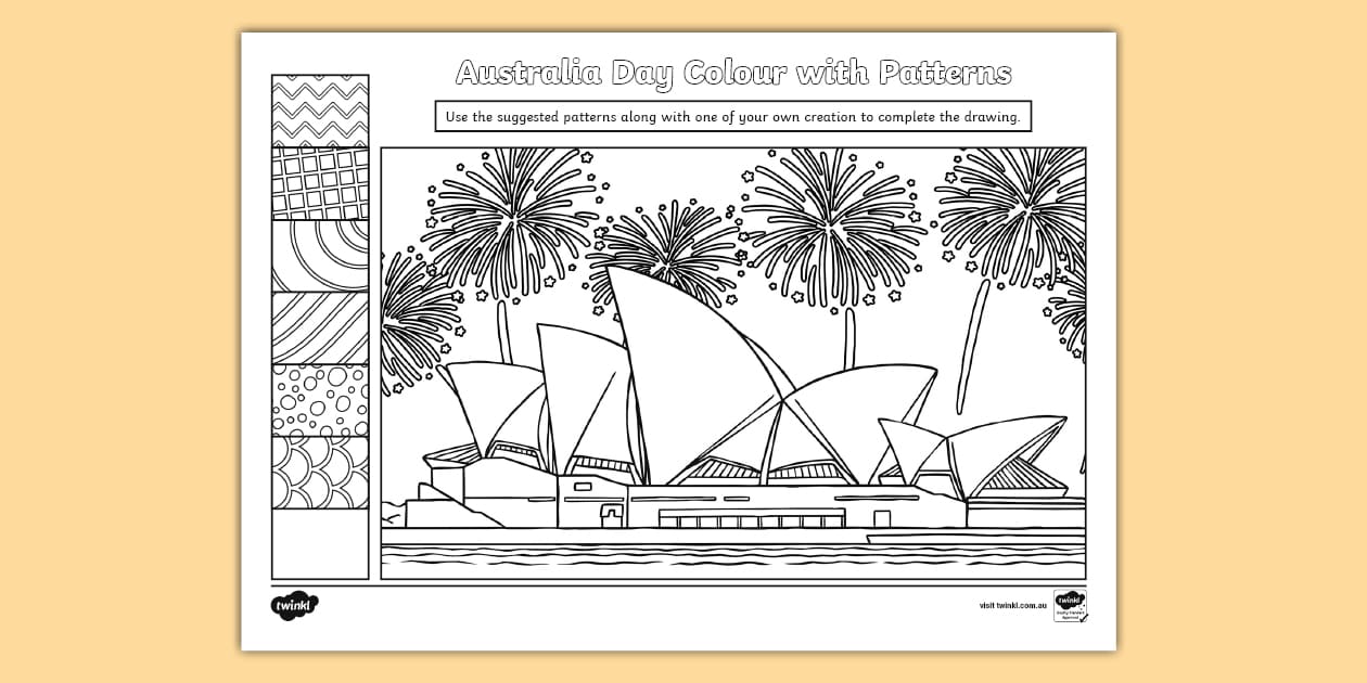 Australia Day Colour with Patterns Activity (teacher made)