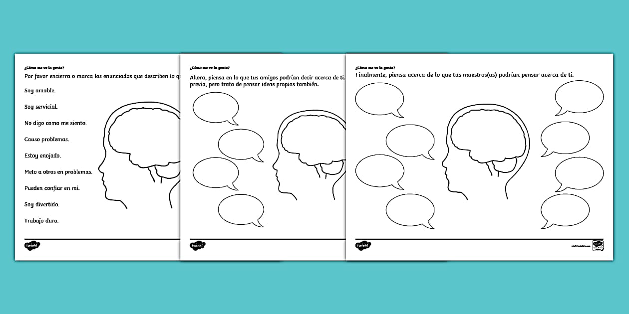 Actividad: ¿Cómo me ve la gente? (teacher made) - Twinkl