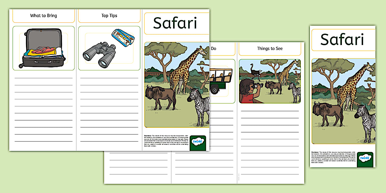 Safari Leaflet Template (teacher made) - Twinkl