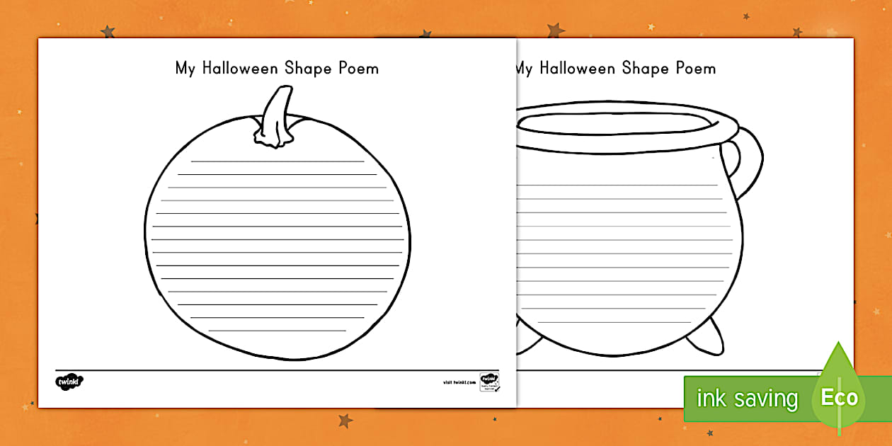 Halloween Shape Poetry Writing Template | ELA Resources