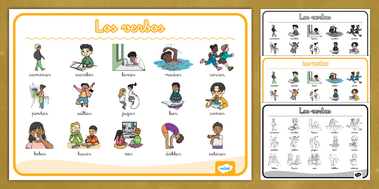 Tapiz de vocabulario: Verbos en infinitivo (teacher made)