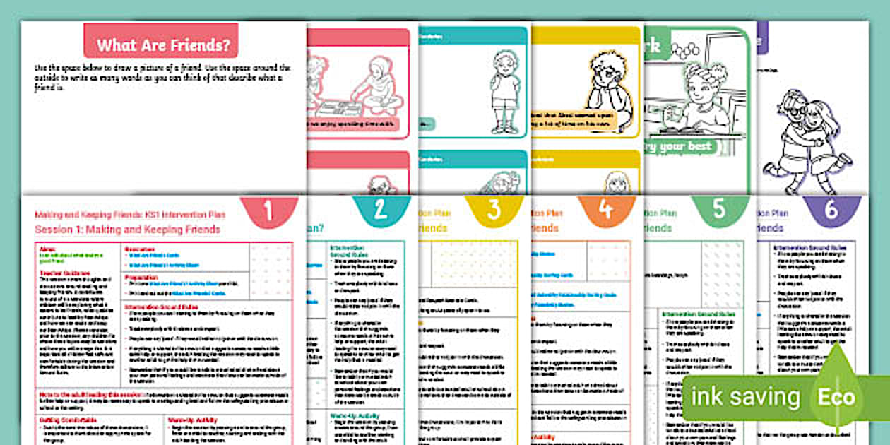 Healthy Friendships Lesson Plan EYFS SEMH Intervention Pack