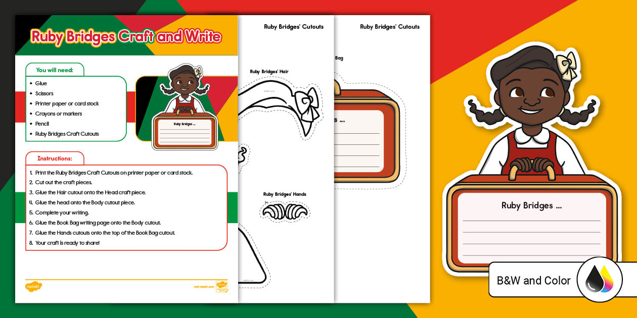 Ruby Bridges Craft and Write Activity (creat de profesori)