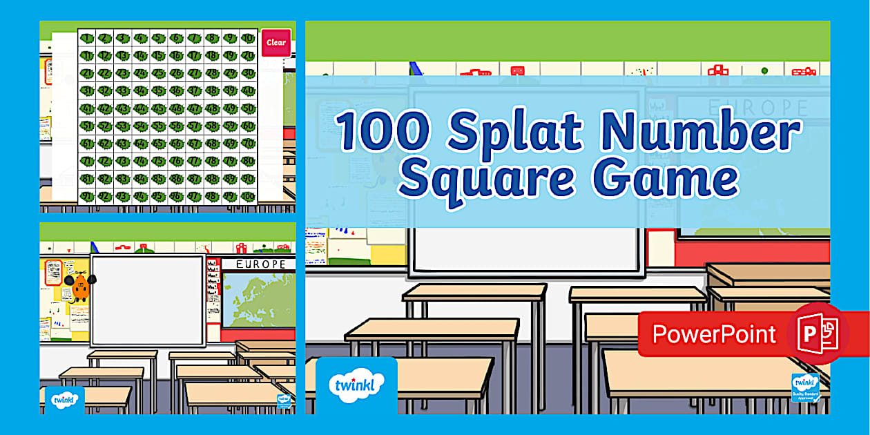 100 Splat Number Square PowerPoint Game | Twinkl USA
