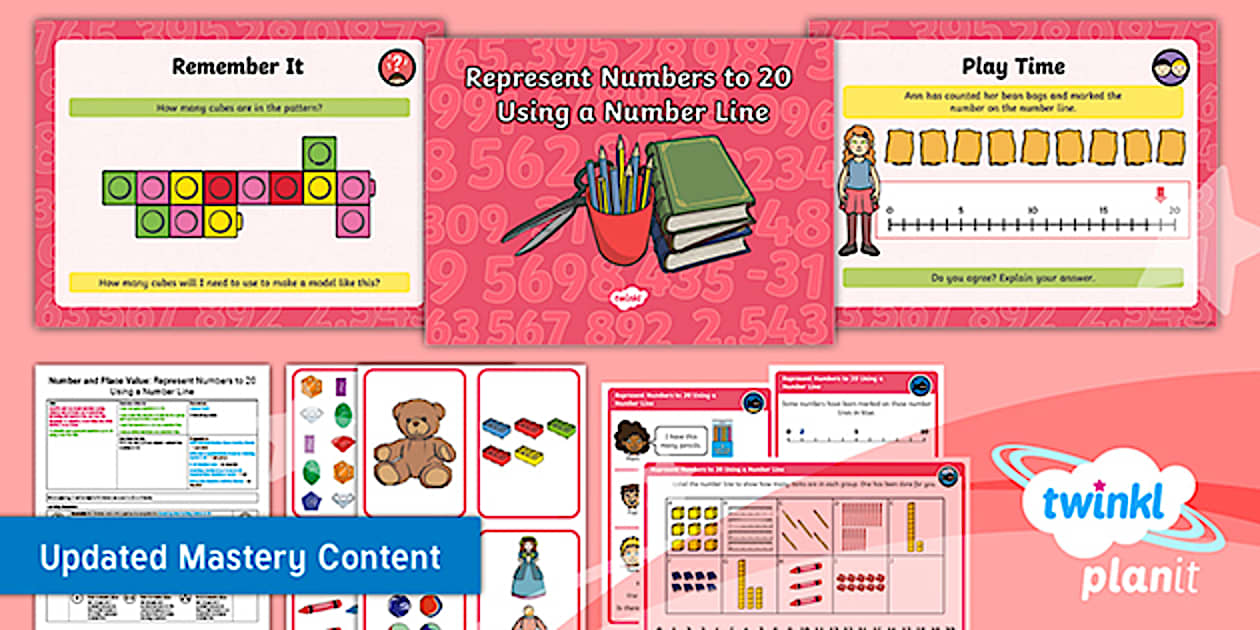 Y1 Represent Numbers Using Number Line Lesson 28 - Twinkl