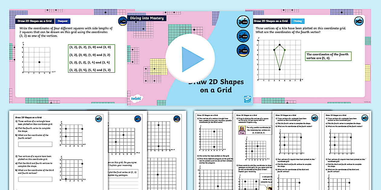 Year 4 White Rose Maths: Draw on a Grid Teaching Pack
