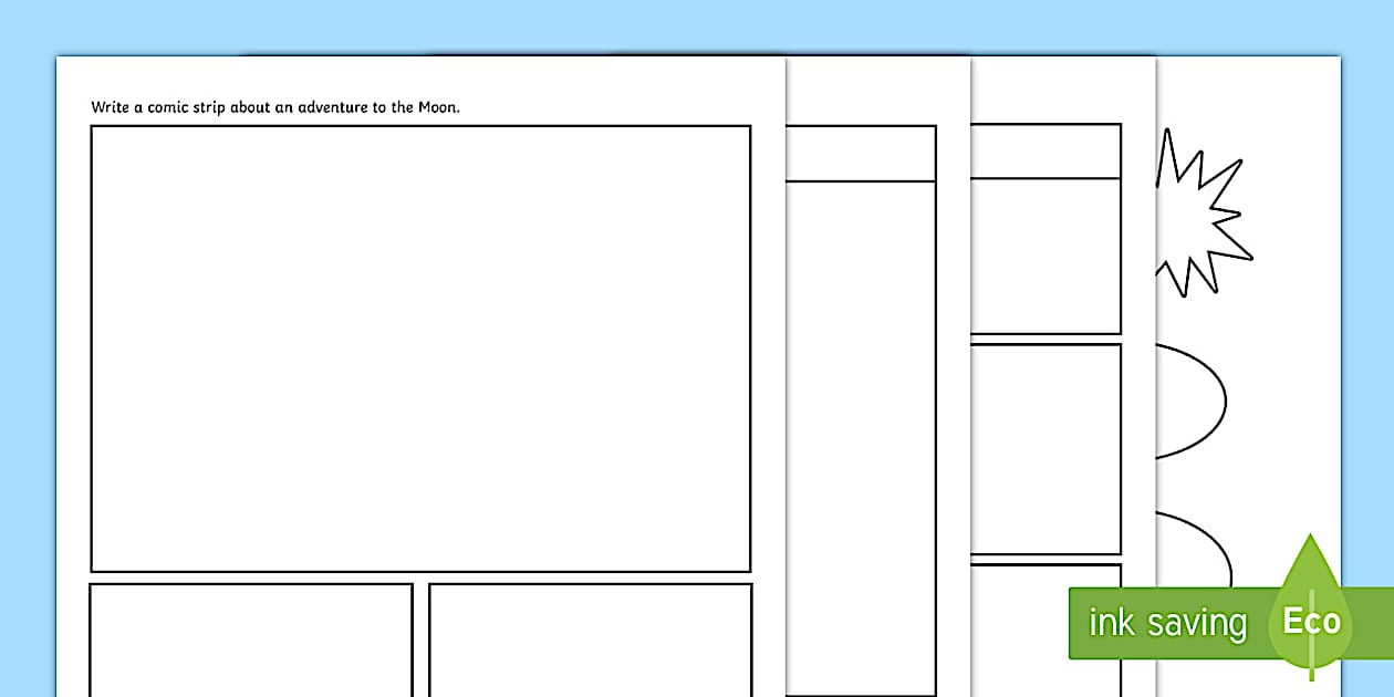 Trip to the Moon Comic Worksheet (teacher made) - Twinkl