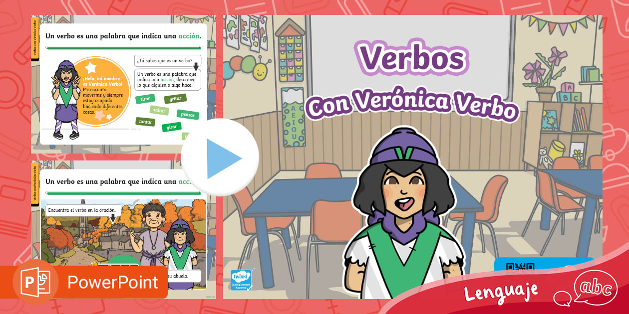 PowerPoint interactivo | Gramática | Verbos | Lenguaje