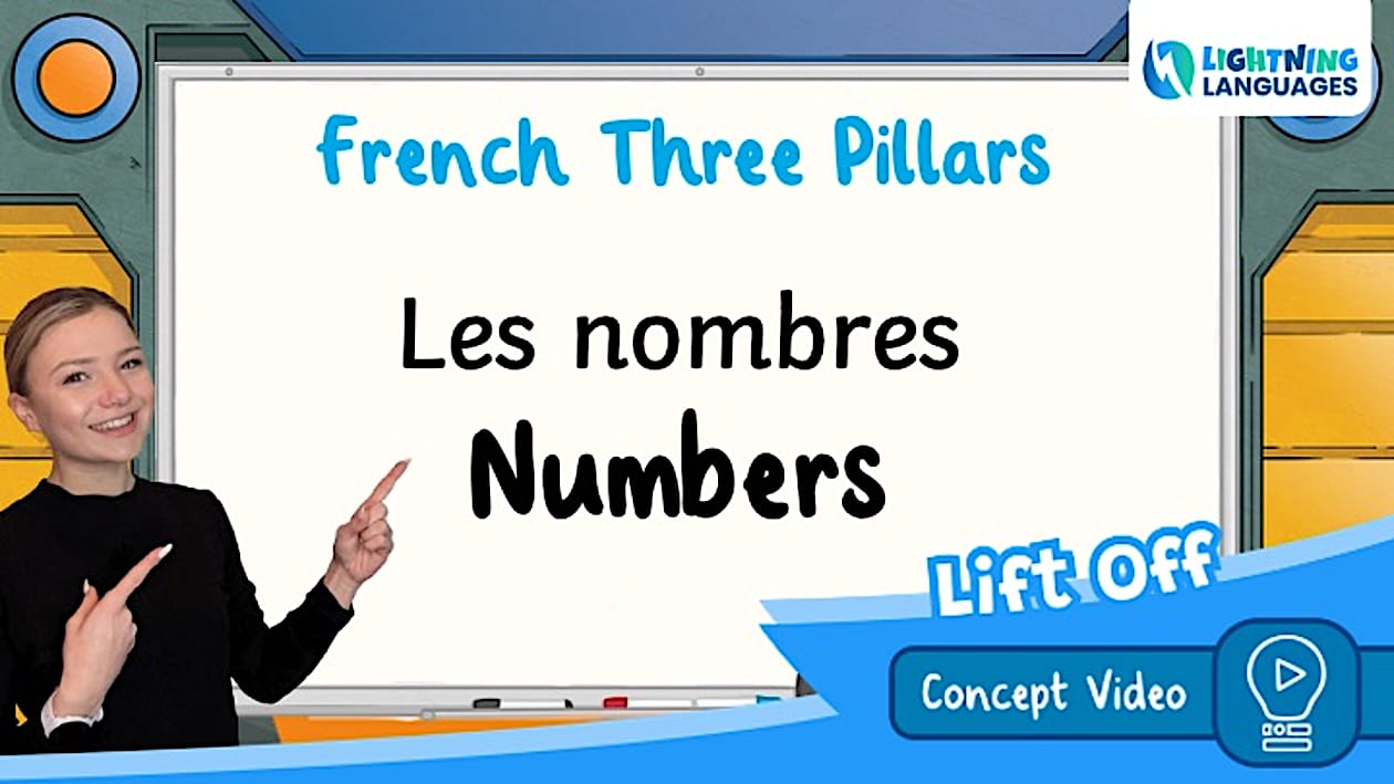👉 Lightning Languages | French | Lift Off | Numbers Three Pillars Concept