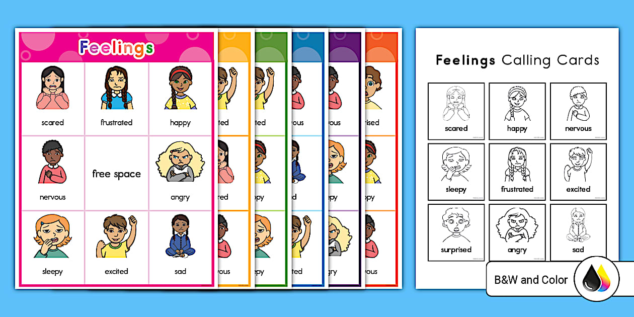 Feelings Bingo Game for ELL (teacher made) - Twinkl