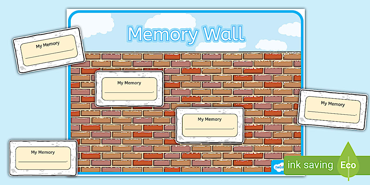 Memory Wall Display Poster and Brick Cut-Outs (teacher made)