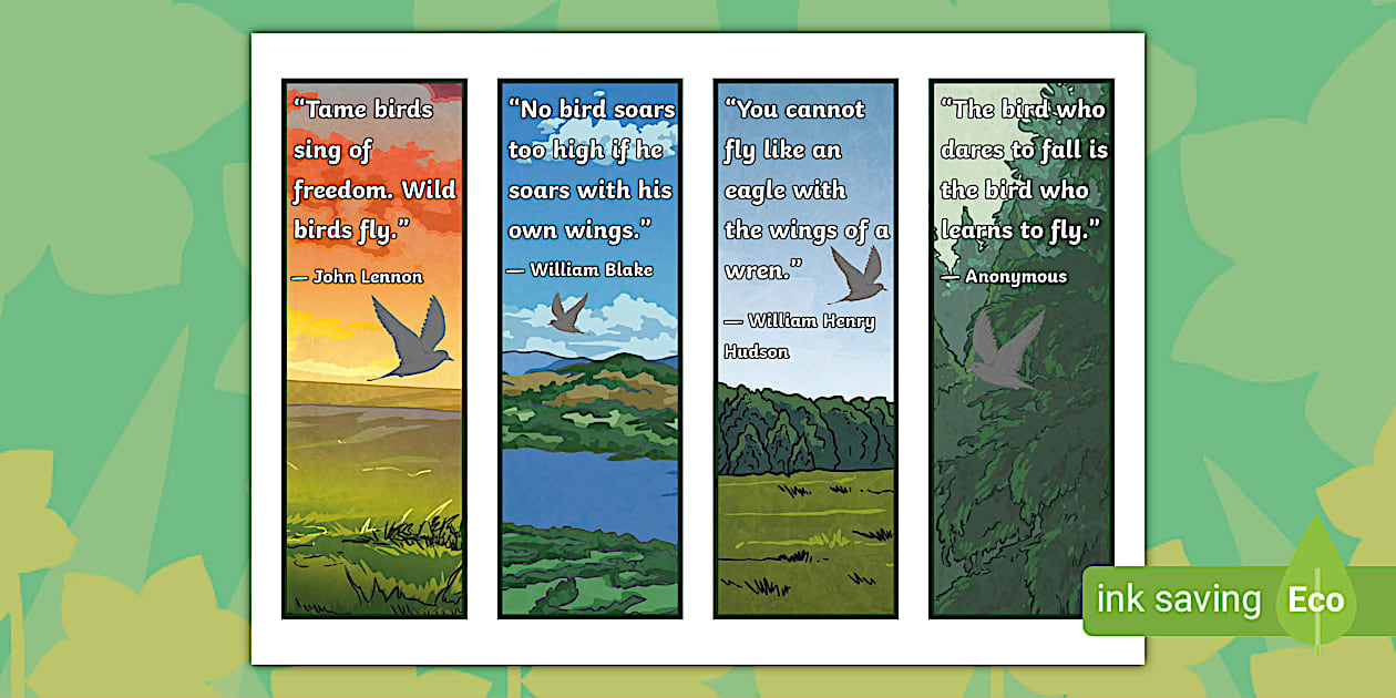 Bird Quote Bookmarks (Teacher-Made) - Twinkl