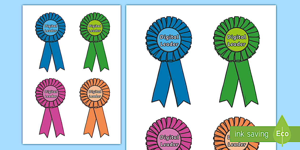 Digital Leader Rosette Badges (teacher made) - Twinkl