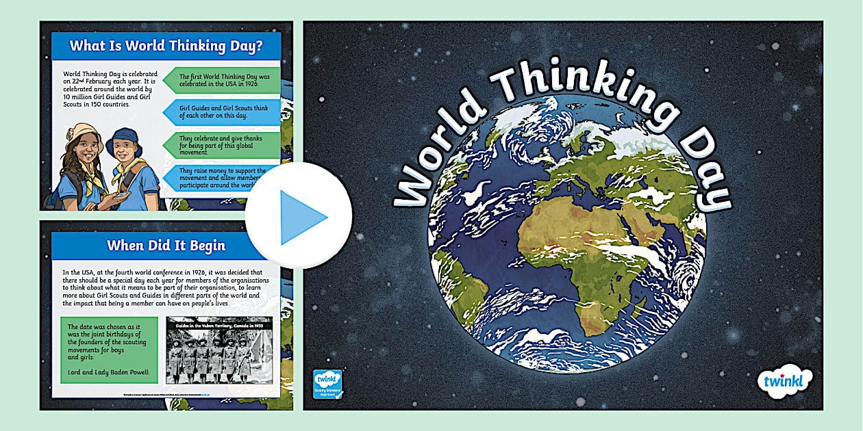 KS2 World Thinking Day Information PowerPoint (teacher made)