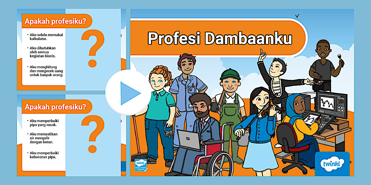 Powerpoint Menebak Nama Profesi/Pekerjaan - Twinkl