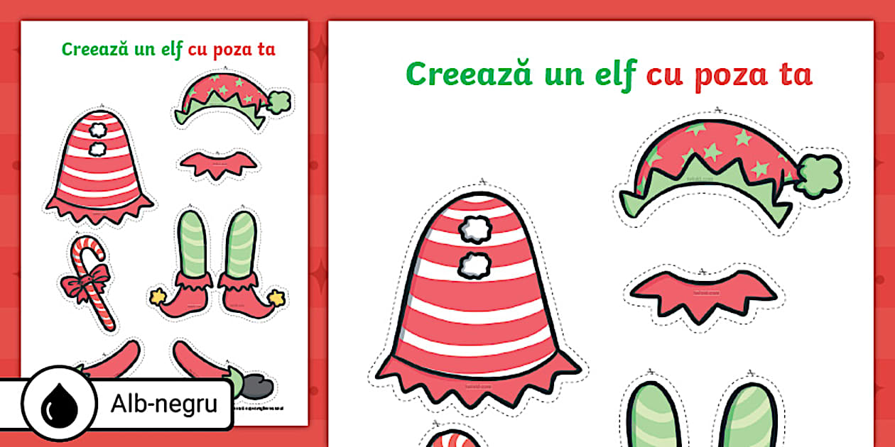 Creează un elf cu poza ta – Activitate practică - Twinkl