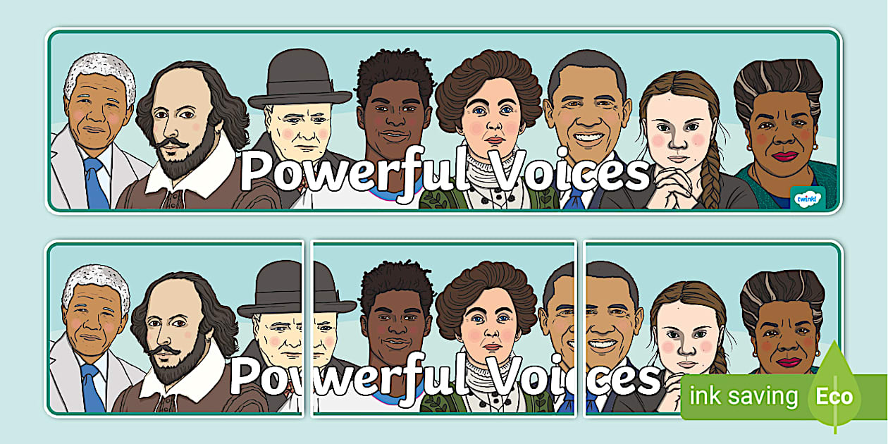 Powerful Voices Display Banner (teacher made) - Twinkl