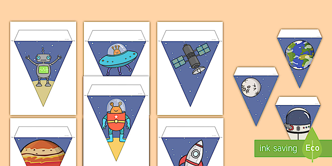Space Bunting (teacher made) - Twinkl