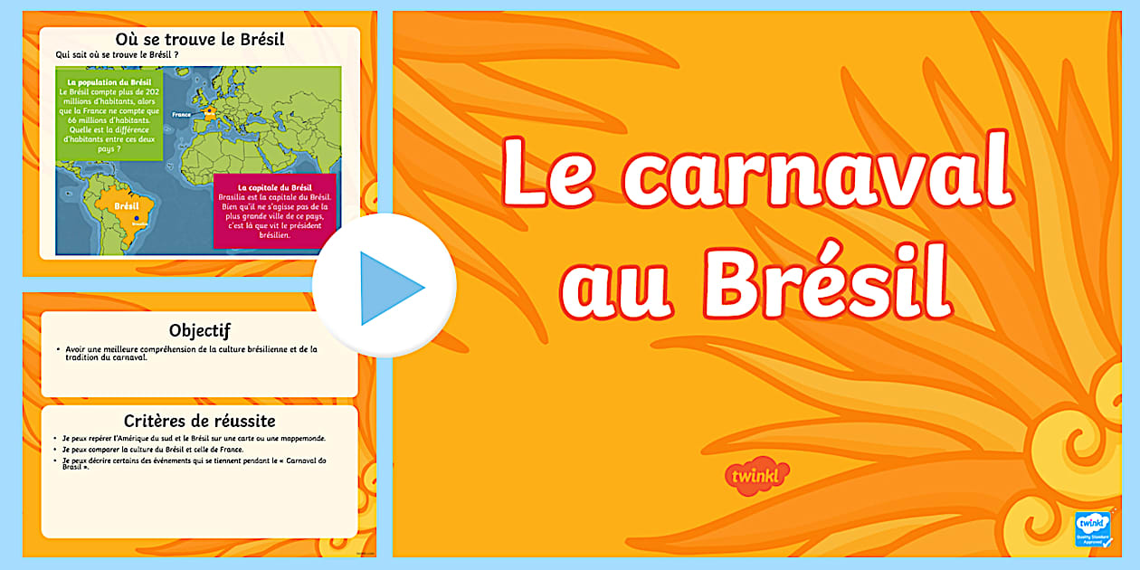 PowerPoint : Le carnaval au Brésil (teacher made) - Twinkl