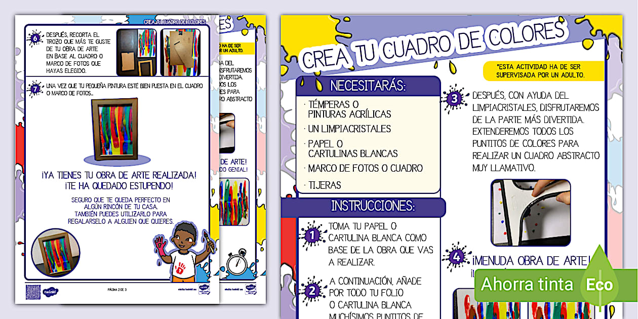 Manualidad: Crea tu cuadro de colores (teacher made)