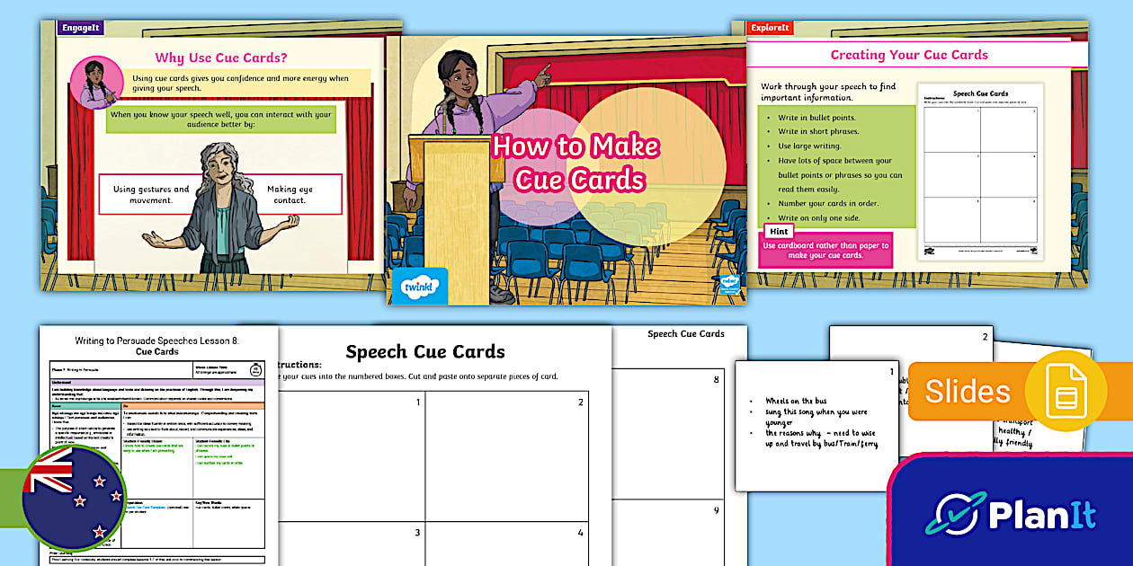 Phase 2 Writing to Persuade Speeches Lesson 8: Cue Cards